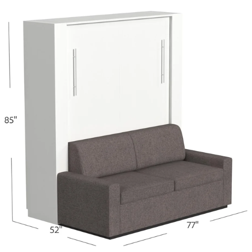 Inovabed White & Dark Grey Sofa Wall Bed | Space-Saving 2-in-1 | Albany's #1 Furniture Store